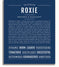 Roxie Personalized Name Meaning Art Prints – Name Stories