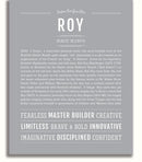 Roy Personalized Name Meaning Art Prints – Name Stories