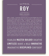 Roy | Name Art Print – Name Stories