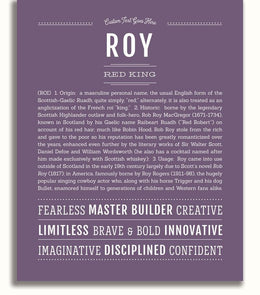 Roy | Name Art Print – Name Stories