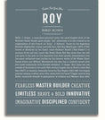 Roy | Name Art Print – Name Stories