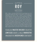 Roy Personalized Name Meaning Art Prints – Name Stories