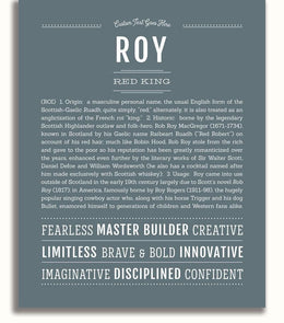Roy | Name Art Print – Name Stories
