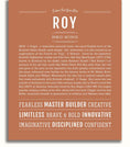Roy Personalized Name Meaning Art Prints – Name Stories