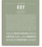 Roy | Name Art Print – Name Stories