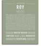 Roy Personalized Name Meaning Art Prints – Name Stories