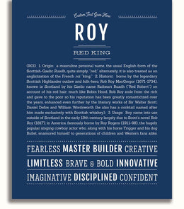 Roy | Name Art Print – Name Stories