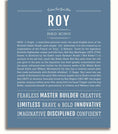 Roy | Name Art Print – Name Stories