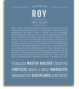 Roy | Name Art Print – Name Stories