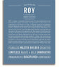 Roy Personalized Name Meaning Art Prints – Name Stories