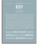 Roy Personalized Name Meaning Art Prints – Name Stories