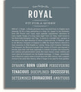 Royal Personalized Name Meaning Art Prints – Name Stories