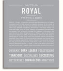 Royal Personalized Name Meaning Art Prints – Name Stories