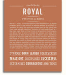 Royal Personalized Name Meaning Art Prints – Name Stories