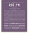Rozlyn | Name Art Print – Name Stories