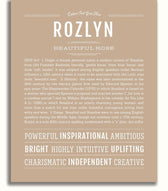 Rozlyn | Name Art Print – Name Stories