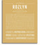 Rozlyn | Name Art Print – Name Stories