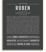 Ruben | Name Art Print – Name Stories