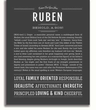 Ruben | Name Art Print – Name Stories