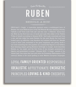 Ruben | Name Art Print – Name Stories