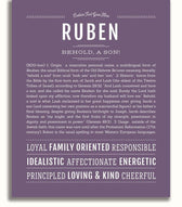 Ruben | Name Art Print – Name Stories