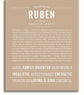 Ruben Personalized Name Meaning Art Prints – Name Stories