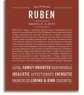 Ruben | Name Art Print – Name Stories
