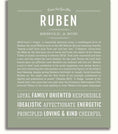 Ruben | Name Art Print – Name Stories
