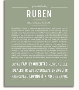 Ruben | Name Art Print – Name Stories