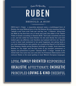 Ruben | Name Art Print – Name Stories