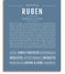 Ruben Personalized Name Meaning Art Prints – Name Stories