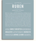 Ruben | Name Art Print – Name Stories