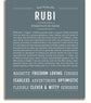 Rubi | Name Art Print – Name Stories