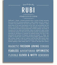 Rubi | Name Art Print – Name Stories