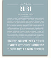 Rubi | Name Art Print – Name Stories