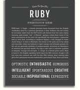 Ruby | Name Art Print – Name Stories