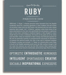 Ruby | Name Art Print – Name Stories