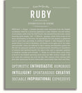 Ruby | Name Art Print – Name Stories