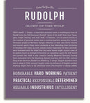 Rudolph | Name Art Print – Name Stories