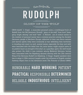 Rudolph | Name Art Print – Name Stories