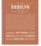 Rudolph Personalized Name Meaning Art Prints – Name Stories