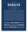 Rudolph Personalized Name Meaning Art Prints – Name Stories