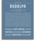 Rudolph | Name Art Print – Name Stories