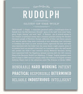 Rudolph | Name Art Print – Name Stories