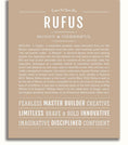 Rufus | Name Art Print – Name Stories