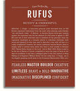 Rufus Personalized Name Meaning Art Prints – Name Stories