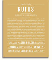 Rufus | Name Art Print – Name Stories