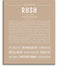 Rush Personalized Name Meaning Art Prints – Name Stories