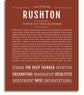Rushton Personalized Name Meaning Art Prints – Name Stories