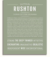 Rushton Personalized Name Meaning Art Prints – Name Stories